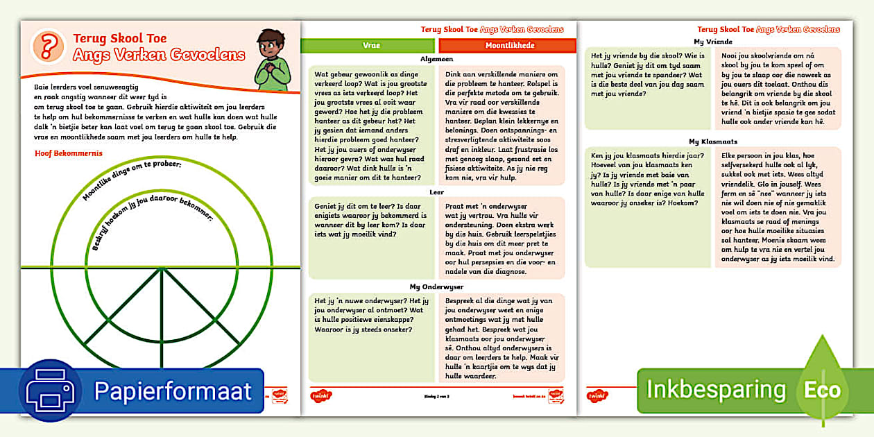 Terug Skool Toe Angs (Teacher-Made) - Twinkl