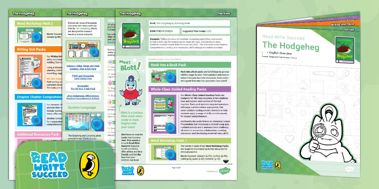 FREE! - LKS2 The Hodgeheg Read, Write, Succeed English Overview