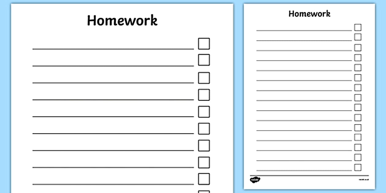 Cursive Homework To Do List (teacher made) - Twinkl