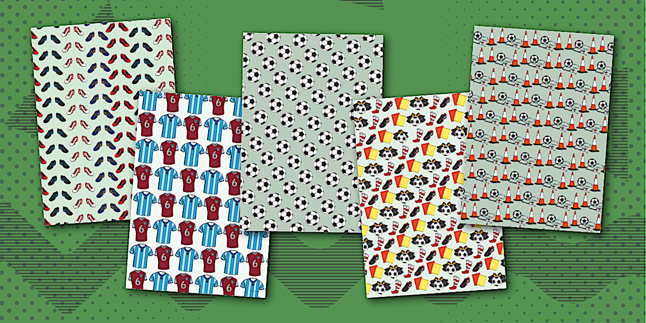 Football-Themed Pattern Posters Pack