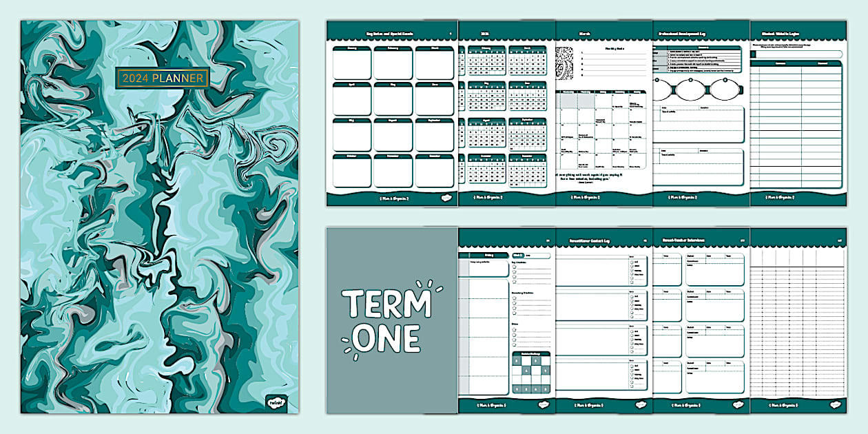 2024 Australian Teacher Planner - Twinkl