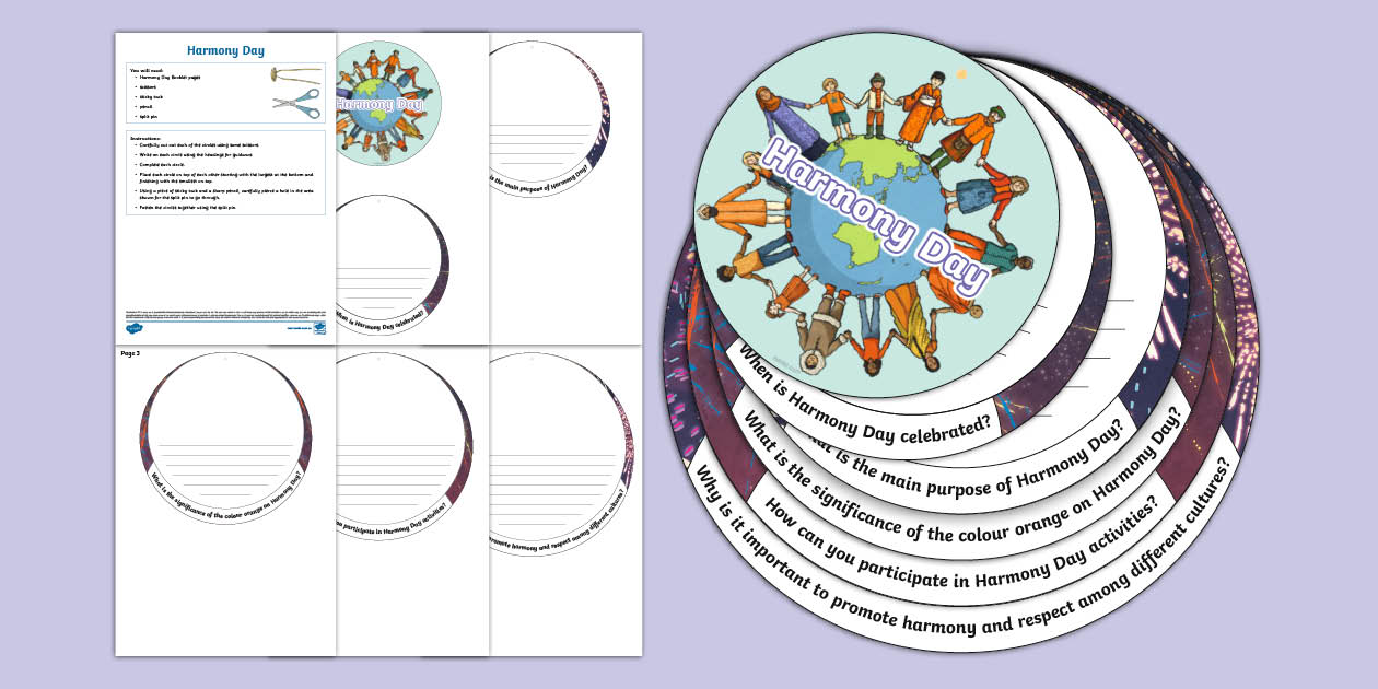 Harmony Day Circles Booklet (teacher made) - Twinkl