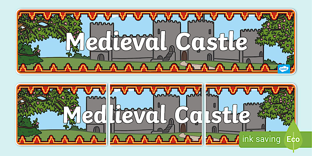Cursive Medieval Castle Role Play Display Banner - Twinkl