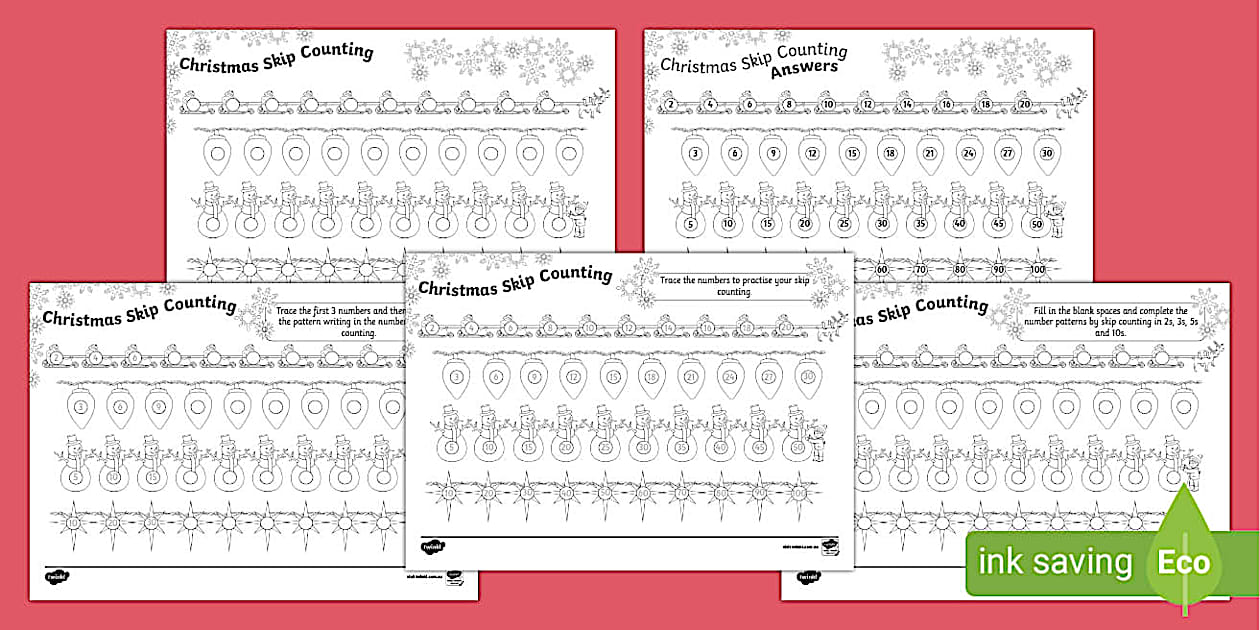 Christmas Skip Counting (teacher made) - Twinkl