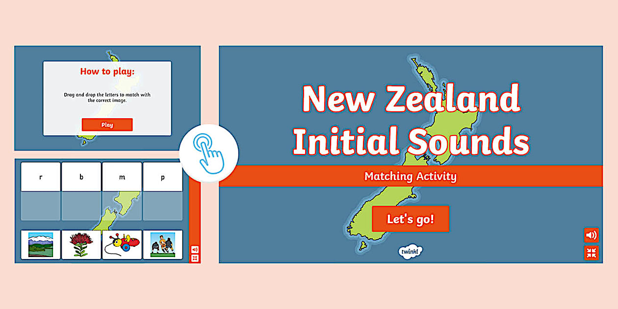 New Zealand Interactive Initial Sounds Matching Activity