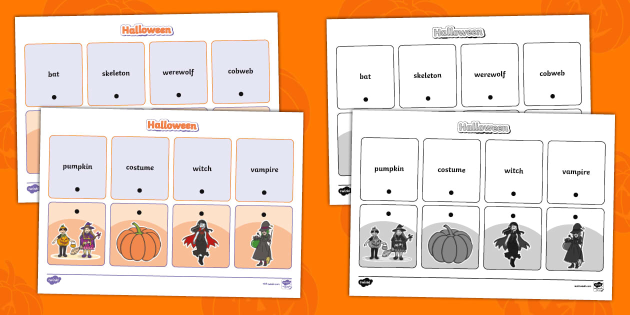 Halloween-Themed Thread Matching Activity (teacher made)