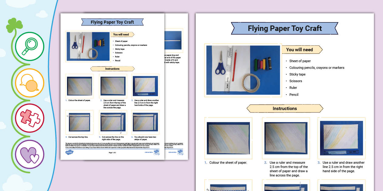 Flying Paper Toy Craft (teacher made) - Twinkl