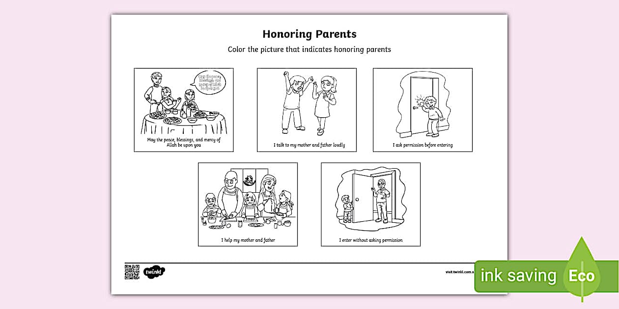 Honoring Parents Activity (Teacher-Made) - Twinkl