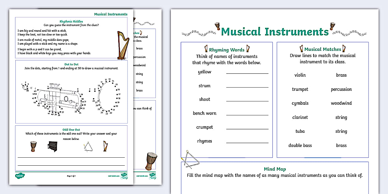 👉 Musical Instruments Boredom Buster - KS2 (teacher made)