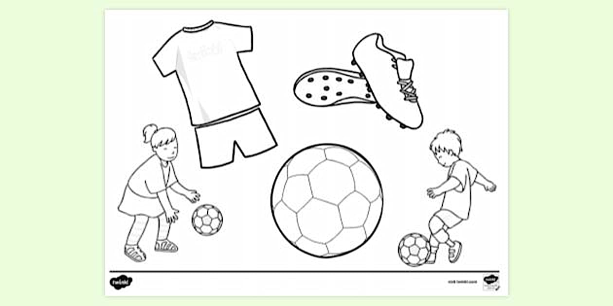 Football Colouring Page | Colouring Sheets (teacher made)