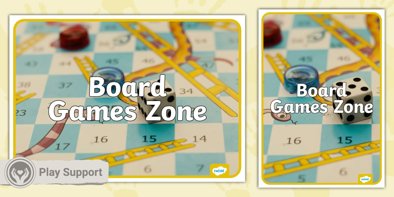 Board Games Zone Play for All Ages Photo Display Poster