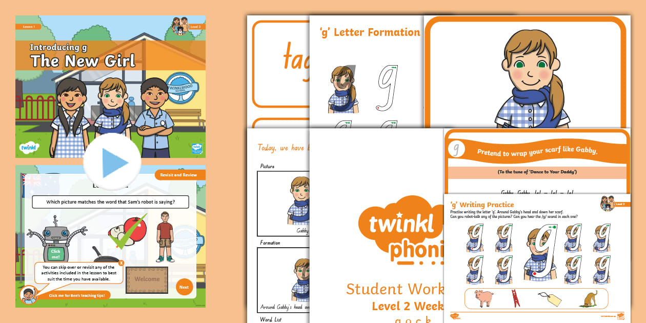 Twinkl Phonics 'g' lesson pack Level 2 Week 3 Lesson 1