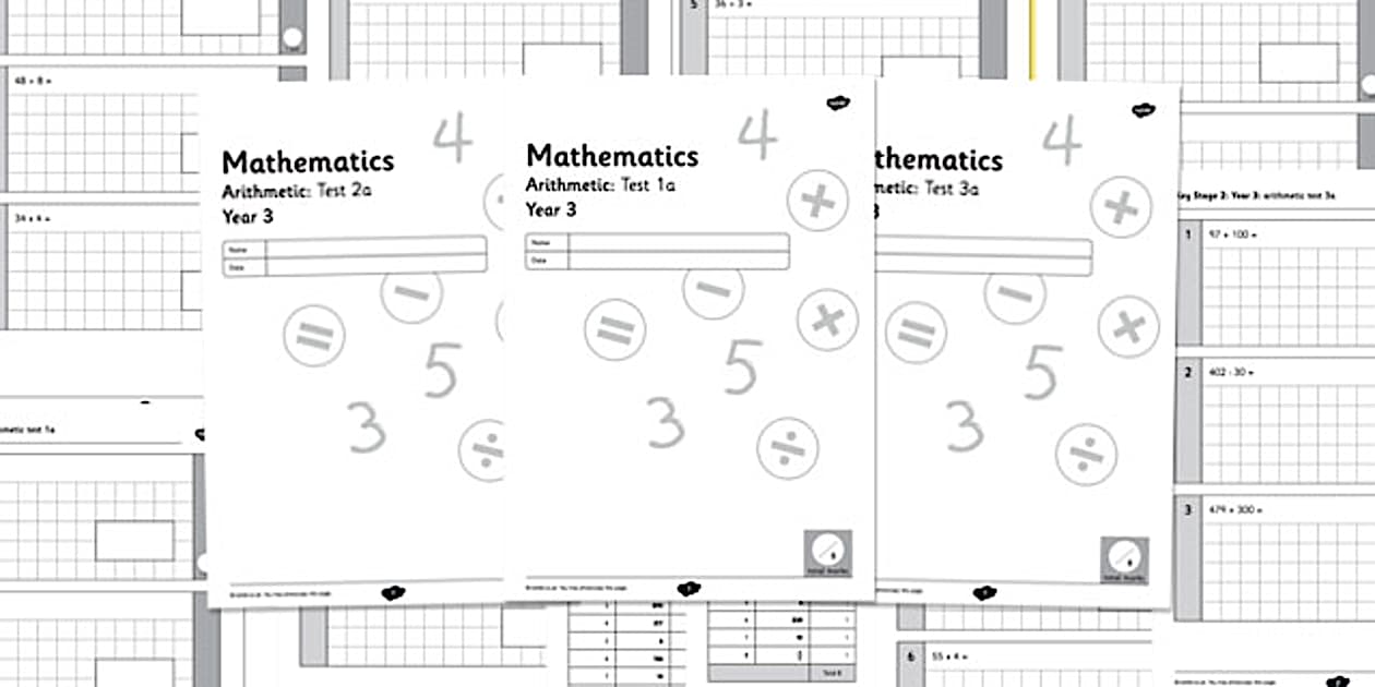 Editable Year 3 Arithmetic Half Tests (teacher made)