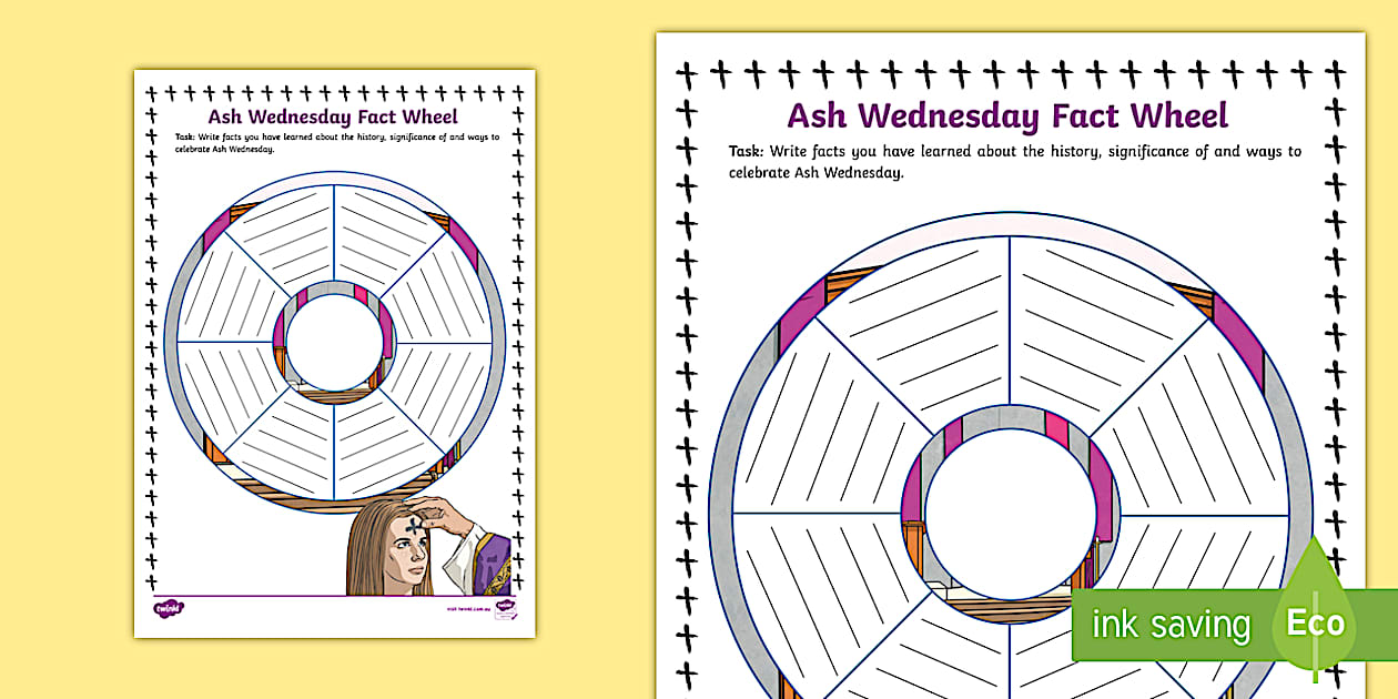 Ash Wednesday Fact File Worksheet (Teacher-Made) - Twinkl