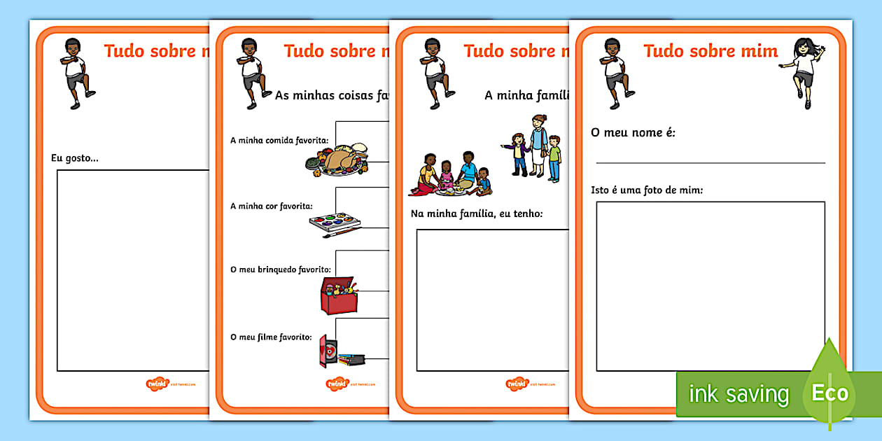 Livro tudo sobre mim Ficha de atividades (Teacher-Made)