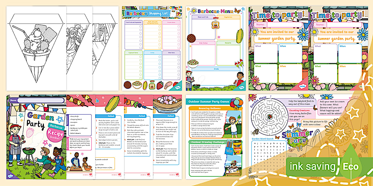 Summer Garden Barbecue Party Pack (teacher made) - Twinkl