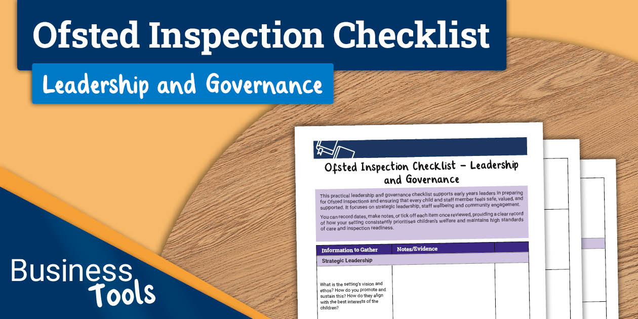 Ofsted Inspection Checklist - Leadership and Governance