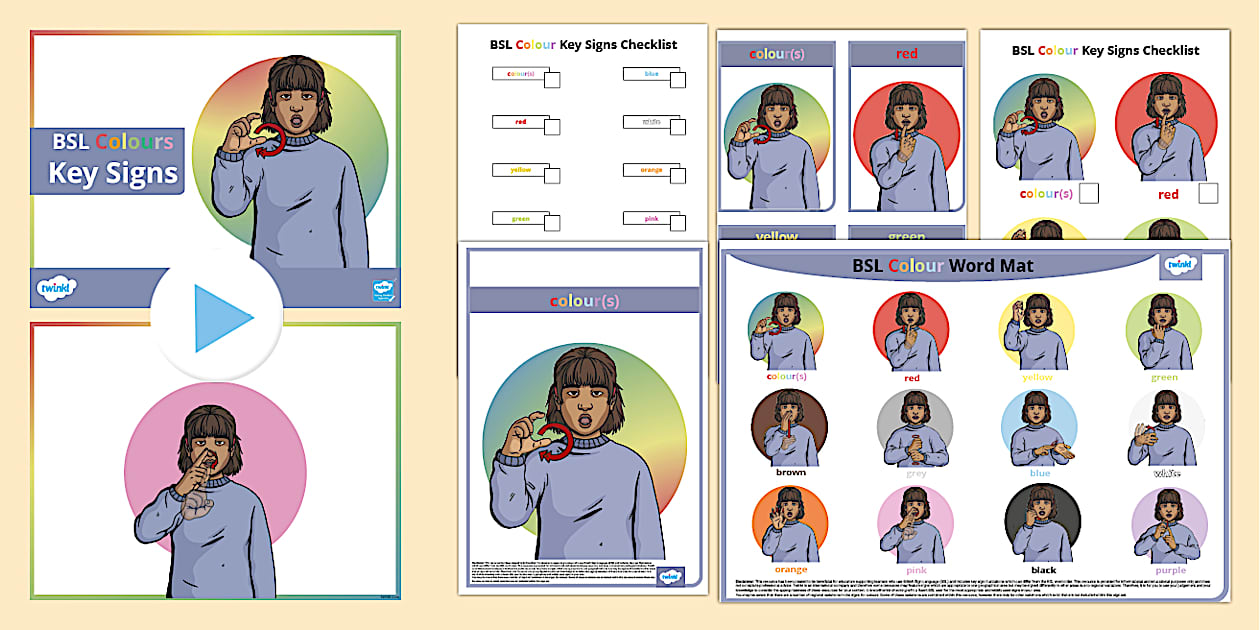 BSL Colours Resource Pack (teacher made) - Twinkl