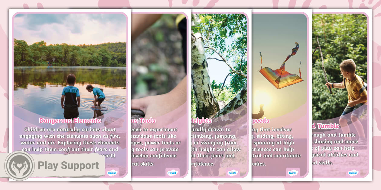 Six Categories of Risky Play Display Posters (teacher made)