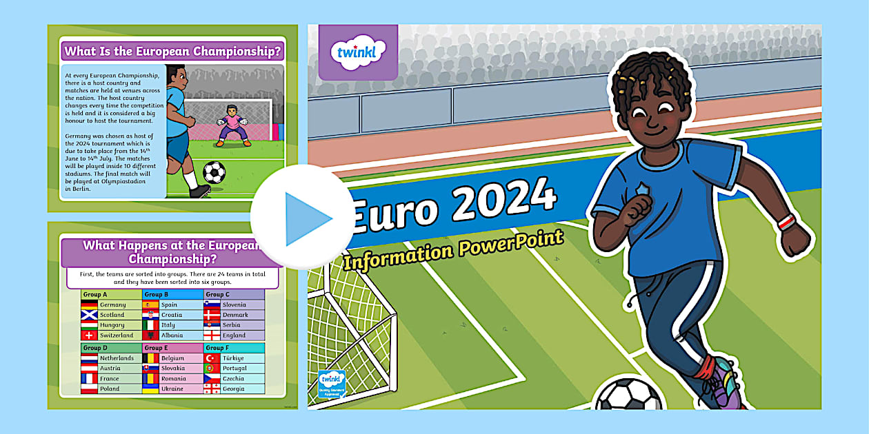 Euro 2024 - Information PowerPoint - Football - KS1 PE