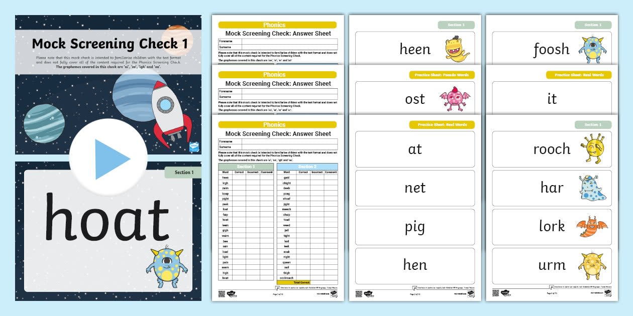 Phonics Screening Survival: Mock Phonics Screening Check Resource Pack by