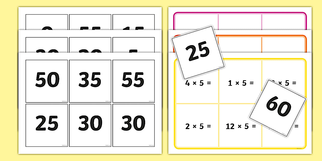 5 Times Table Bingo (teacher made) - Twinkl