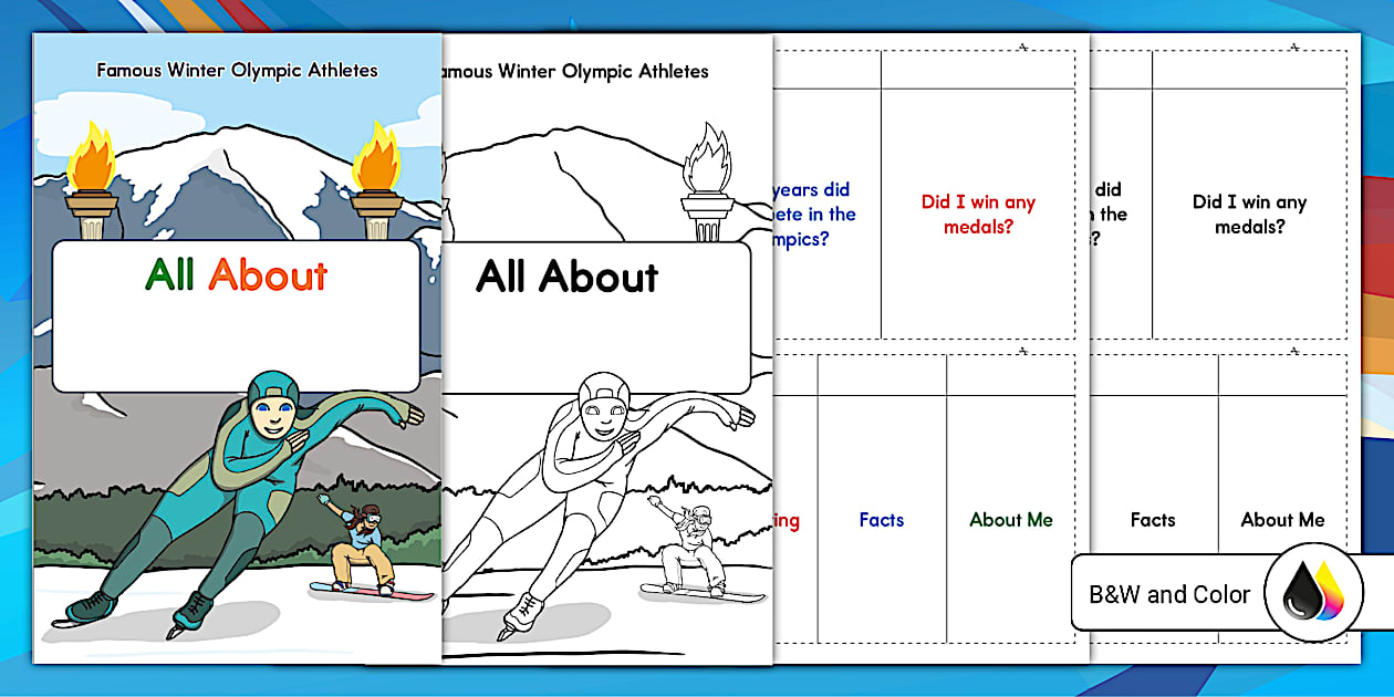 Winter Olympian Biography Lapbook for Kids | Twinkl USA