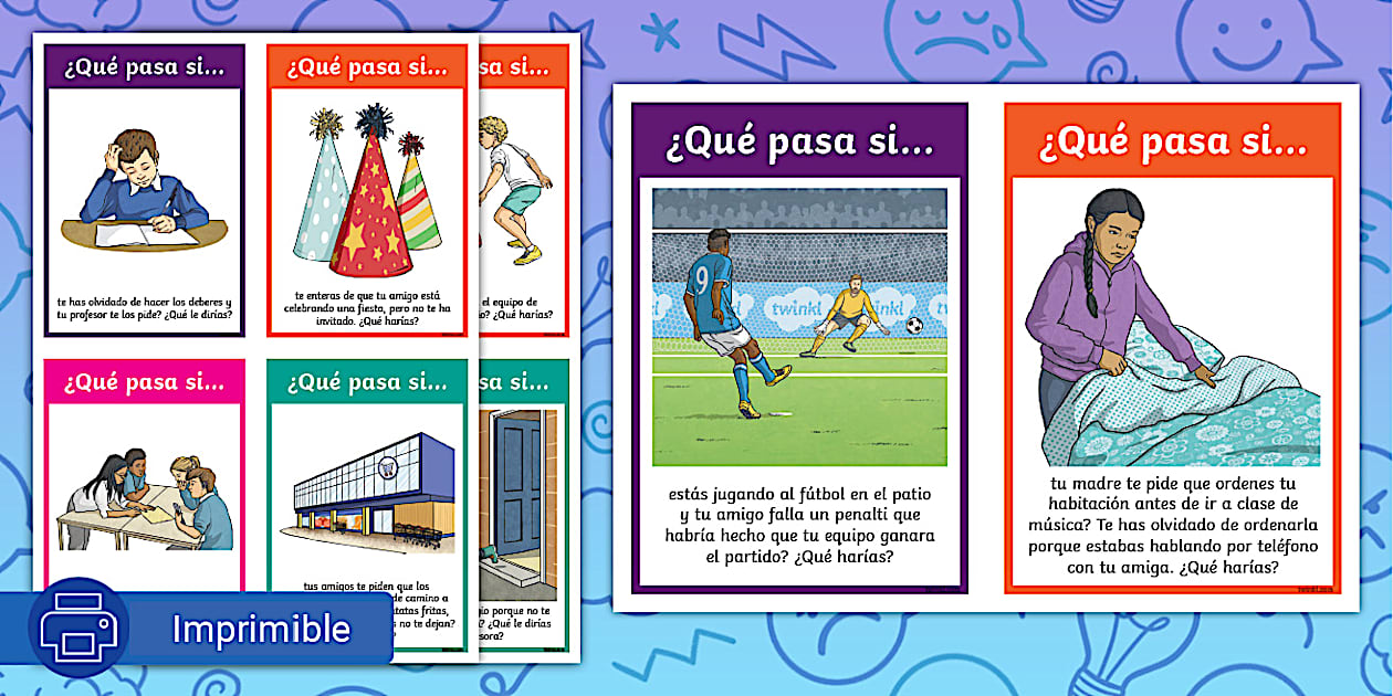 Tarjetas de debate: ¿Qué pasa si...?