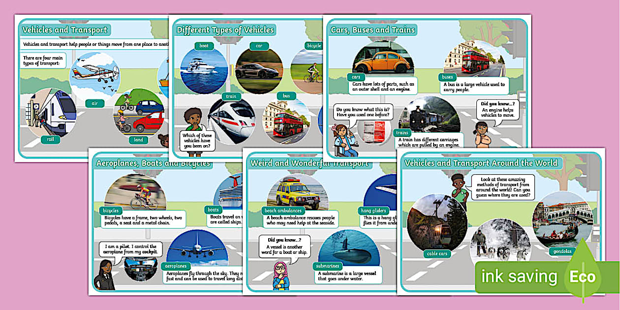 Kindergarten All About Vehicles and Transport Fact Files | Twinkl