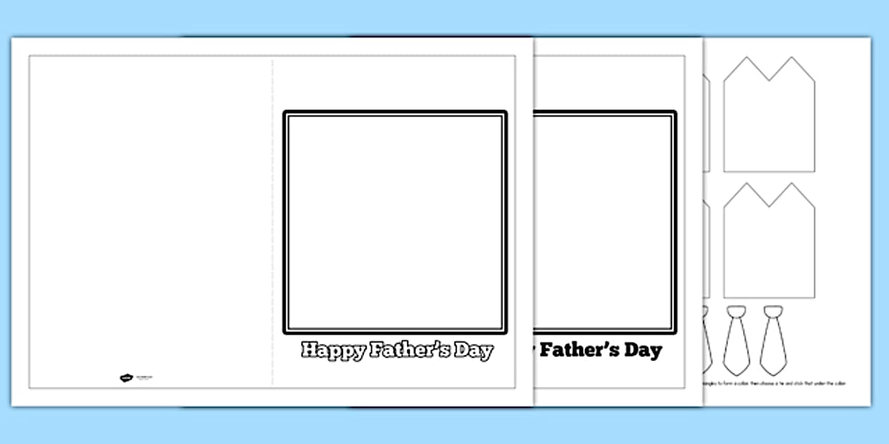 3D Shirt And Tie Father's Day Card (teacher made) - Twinkl