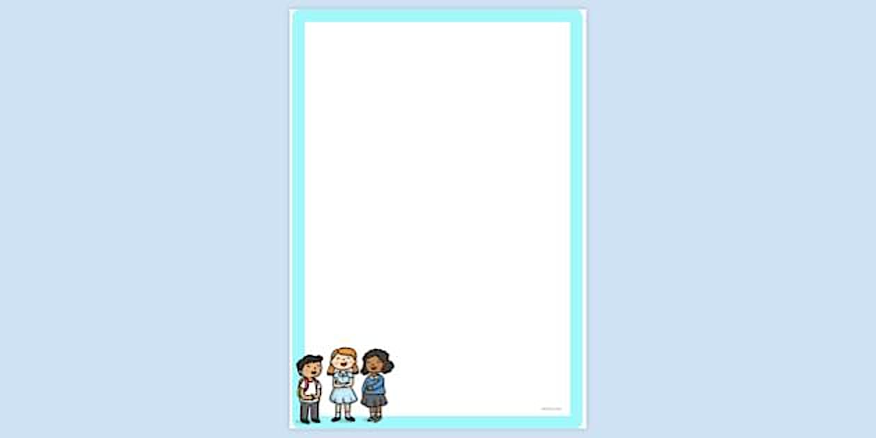 Simple Blank Back to School Page Border | Twinkl - Twinkl