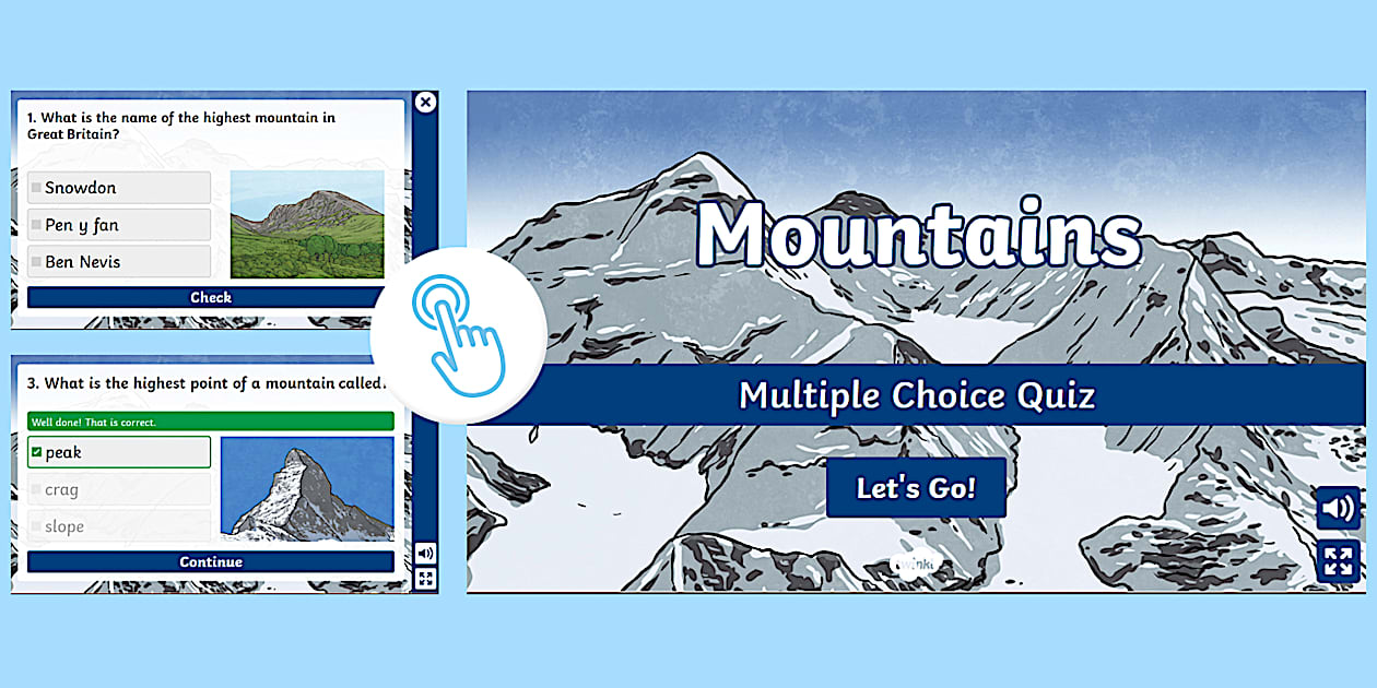 Mountains Multiple Choice Quiz (teacher made) - Twinkl