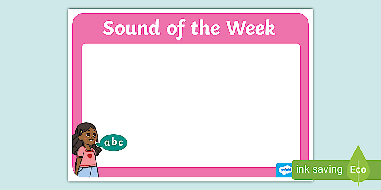 Editable Sound of the Week Poster (teacher made) - Twinkl