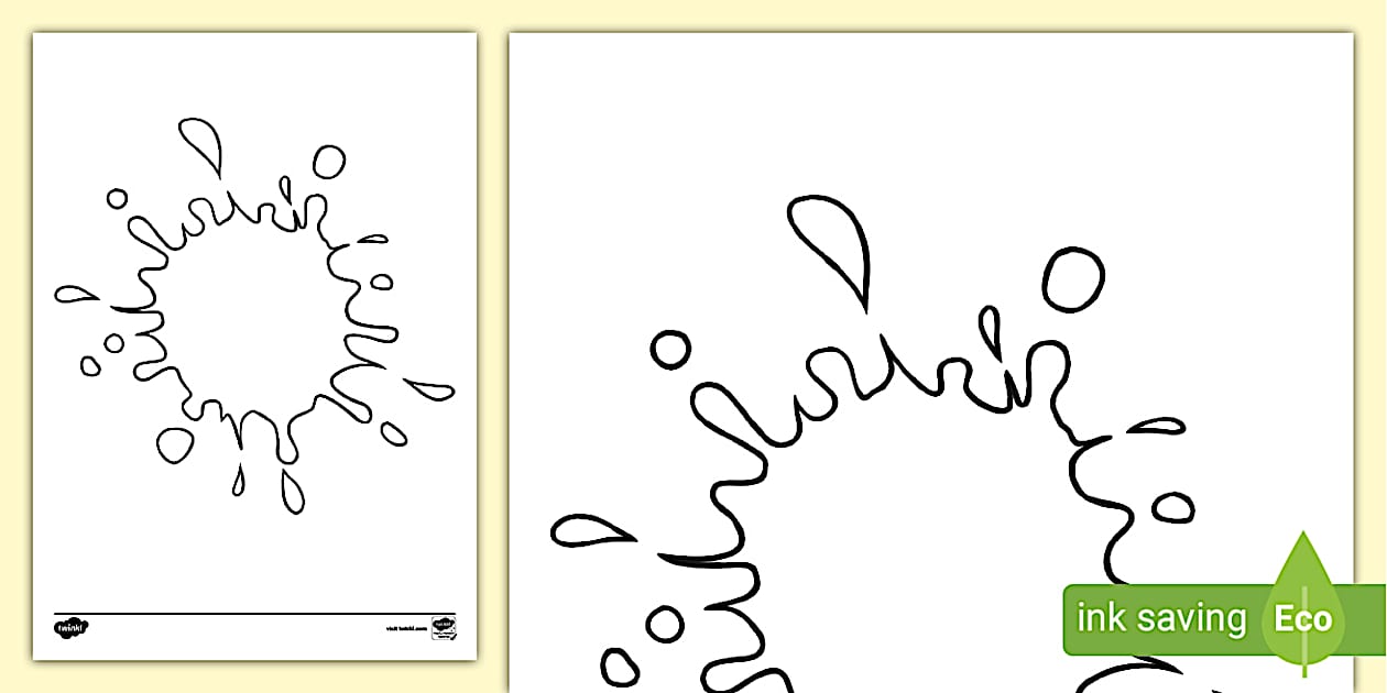 Colour Splat Template (teacher made) - Twinkl
