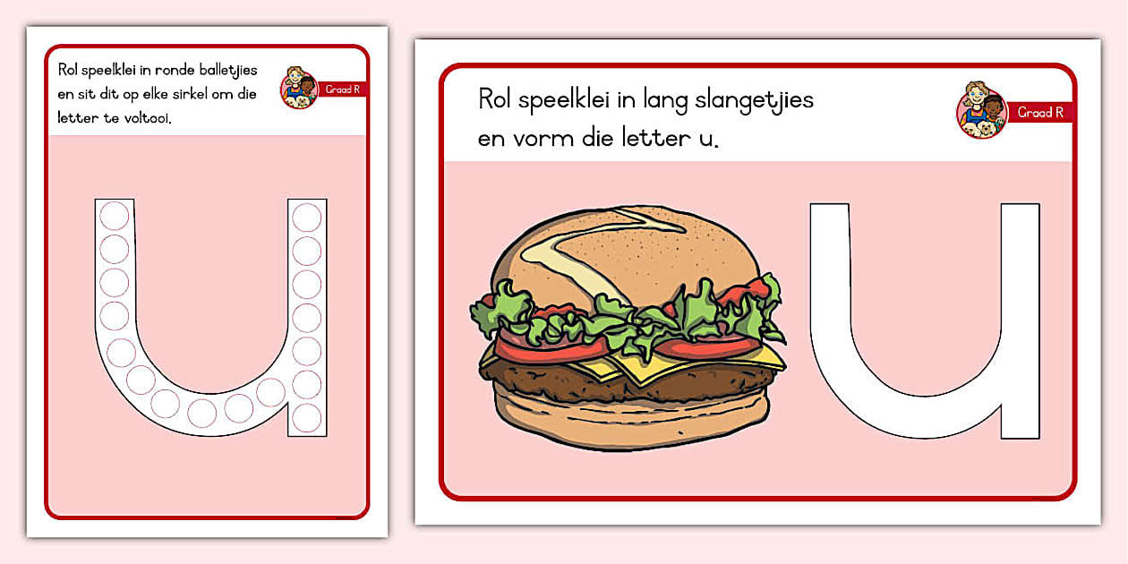 Graad R Klanke Speelkleimatte u (teacher made) - Twinkl