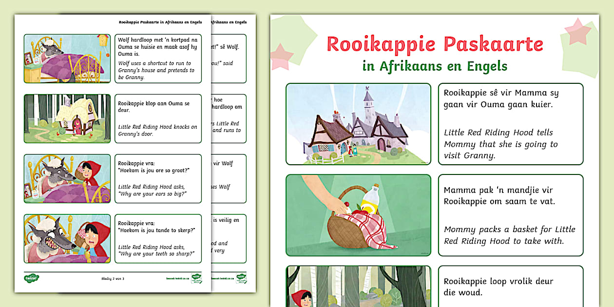 Rooikappie Paskaarte (teacher made) - Twinkl