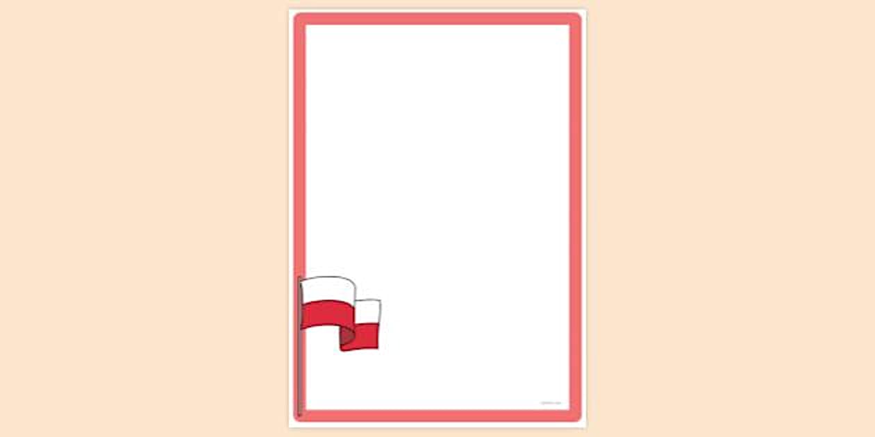 Polish Flag Page Border | Page Borders | Twinkl - Twinkl