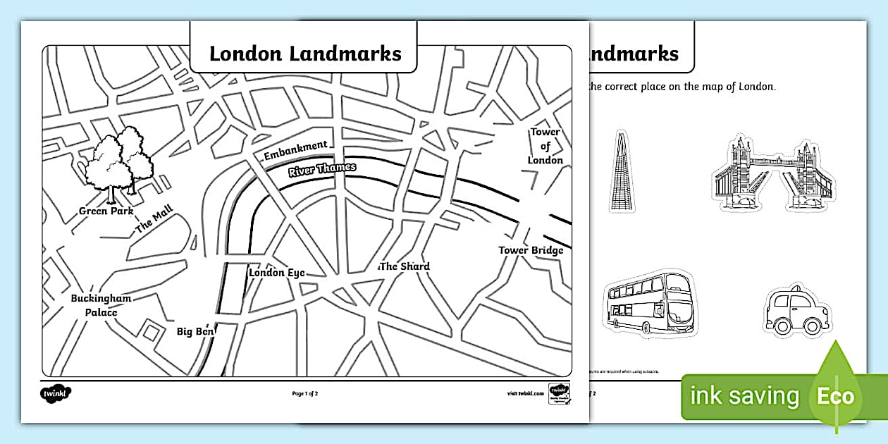 London Landmarks Cut and Stick Activity