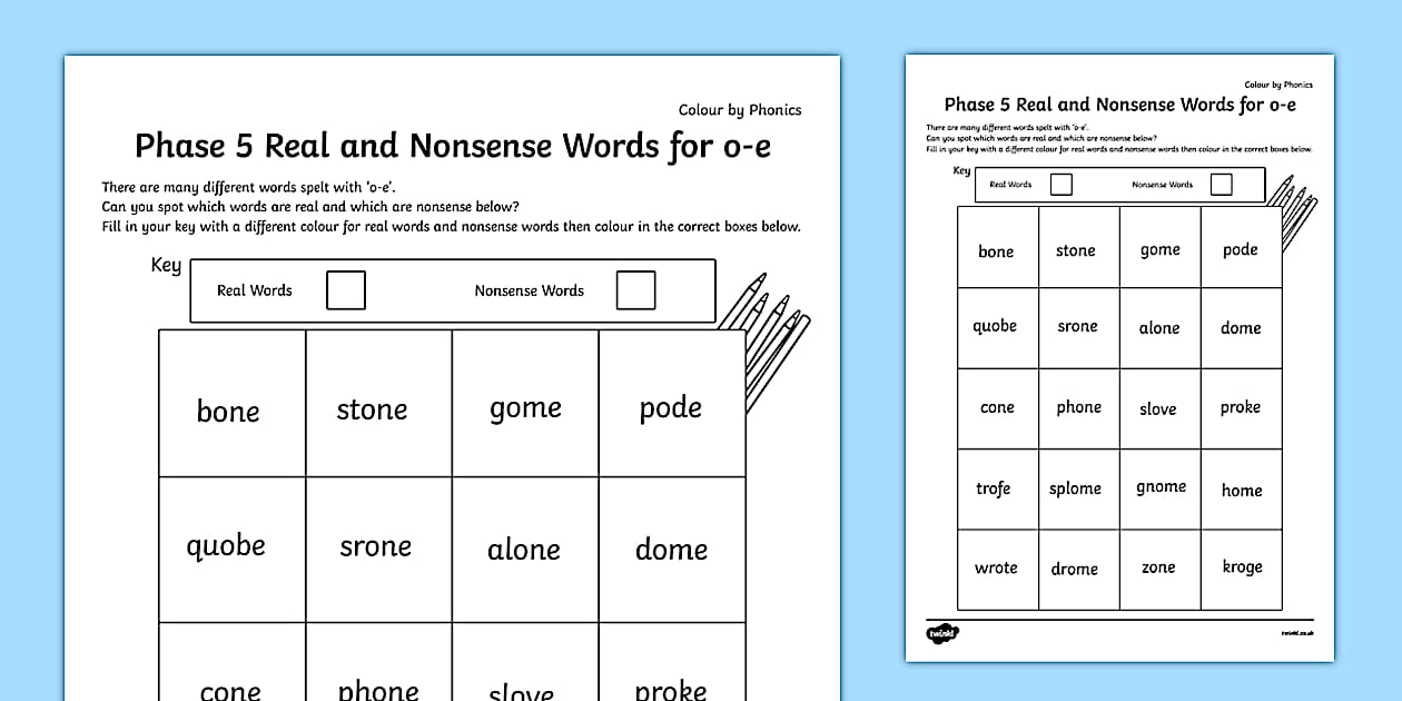 Split digraph ‘o-e’ worksheet. A great activity for EYLF