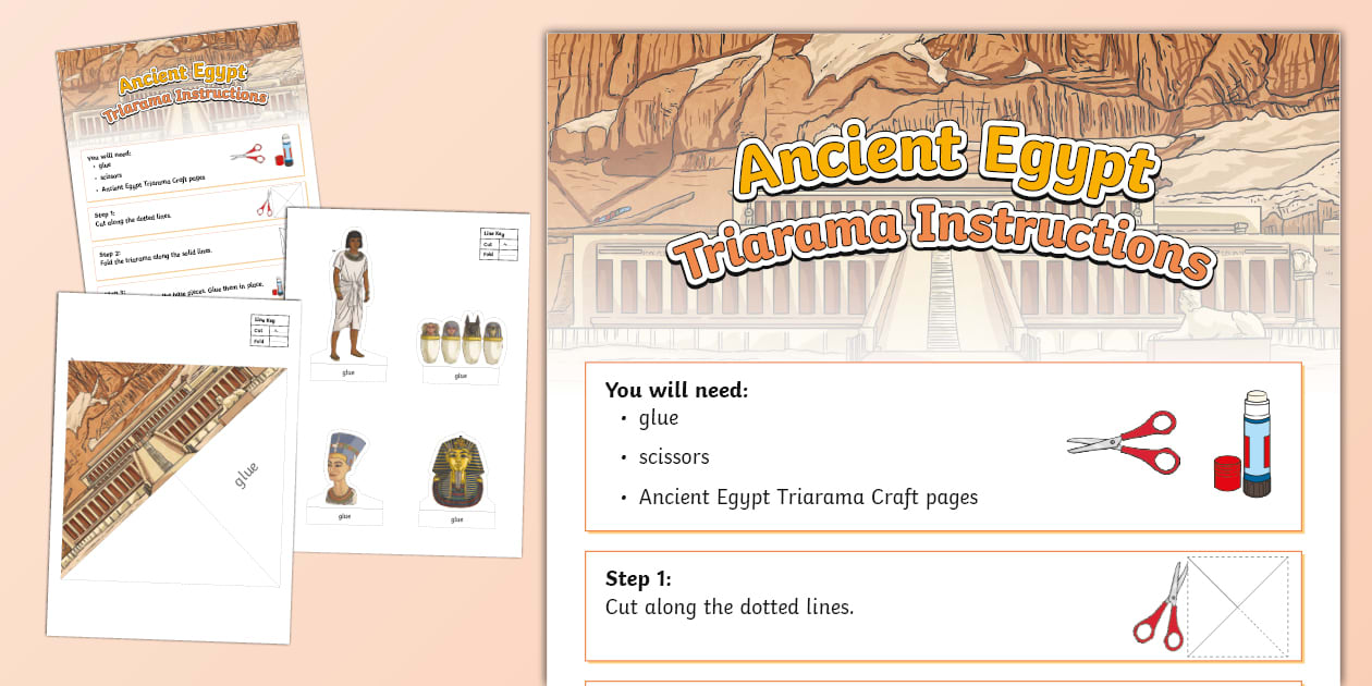 Ancient Egypt Triarama Craft (teacher made) - Twinkl