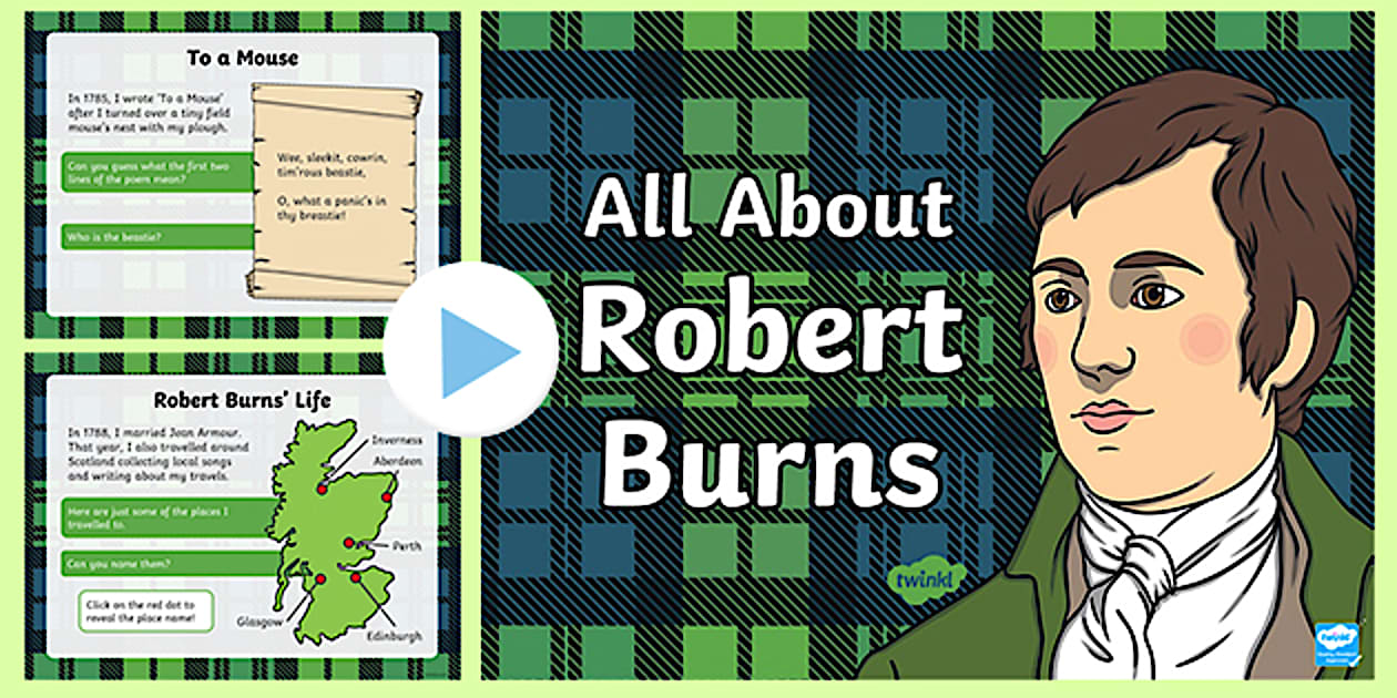 All about Robert Burns PowerPoint - Primary Resources KS1