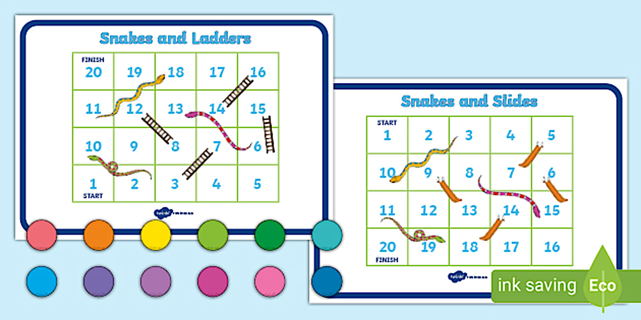 Snakes And Ladders (1-20) (teacher made) - Twinkl