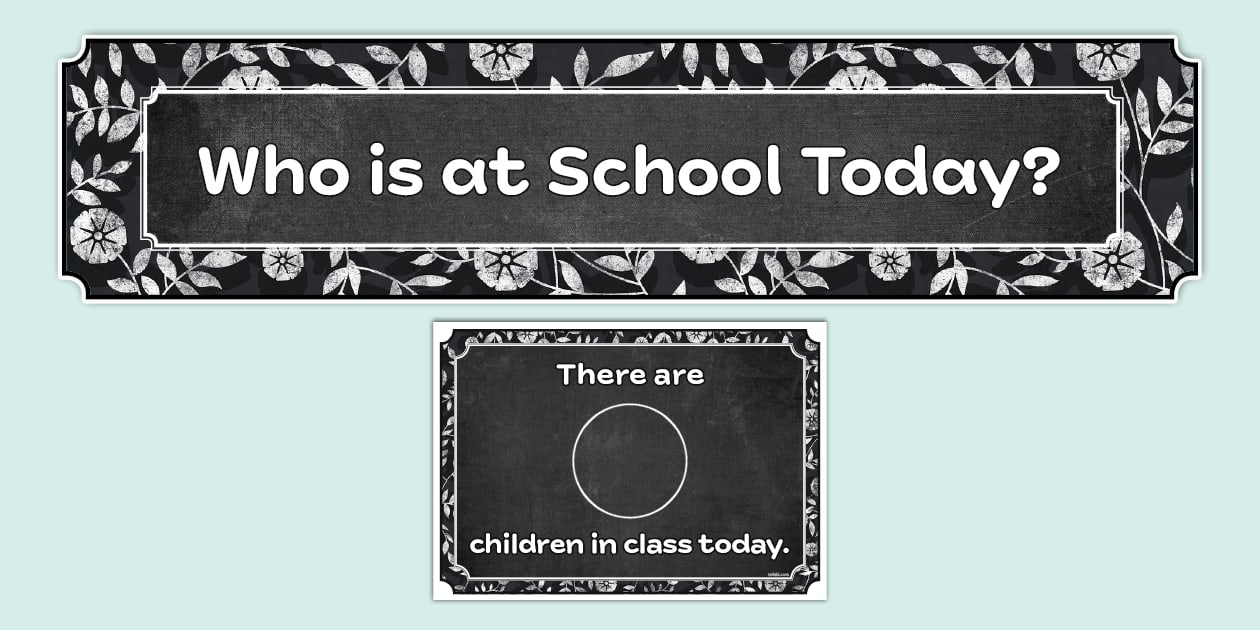 Chalkboard-Themed Self-Registration Display Pack - Twinkl