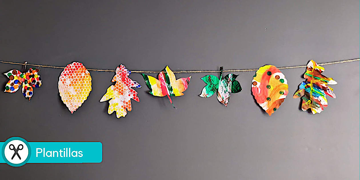 Manualidad: Guirnalda de hojas de otoño - Twinkl Crafts