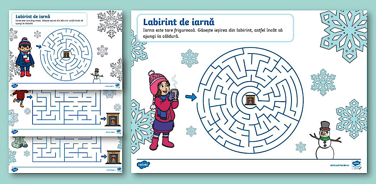 Labirint de iarnă – Fișe de lucru (teacher made)