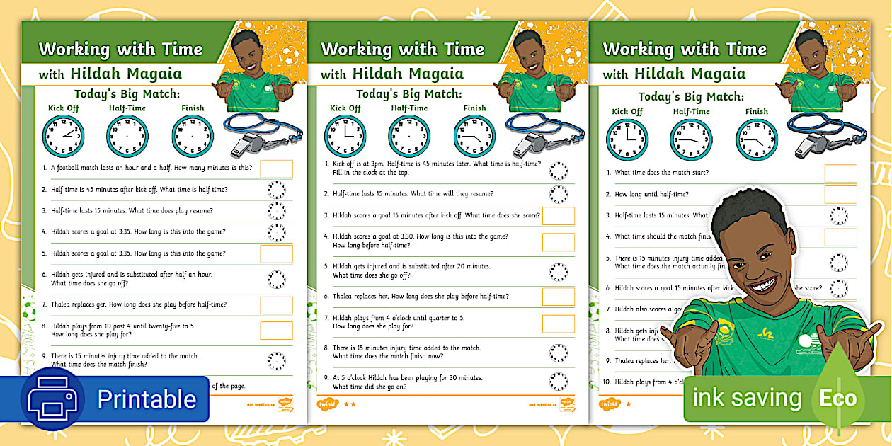Working with Time - Hildah Magaia (teacher made) - Twinkl