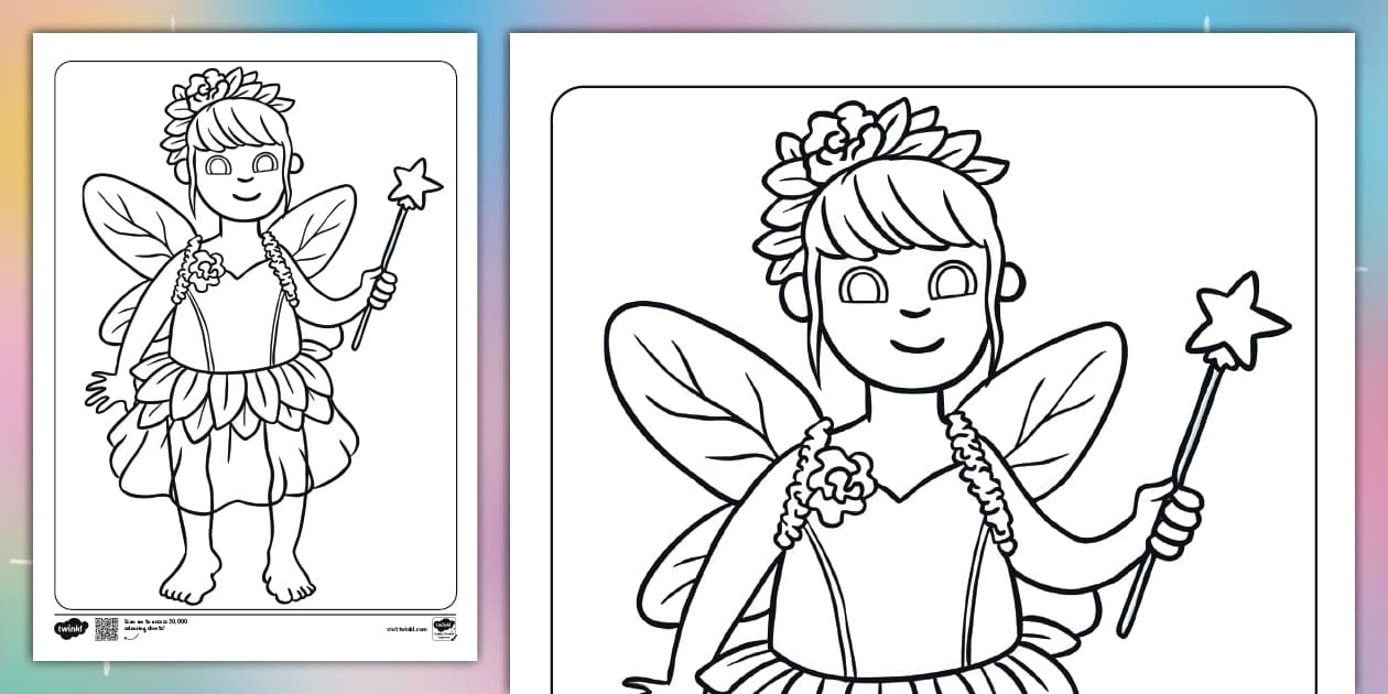 Flower Fairy Colouring Page | Colouring Sheet (teacher made)