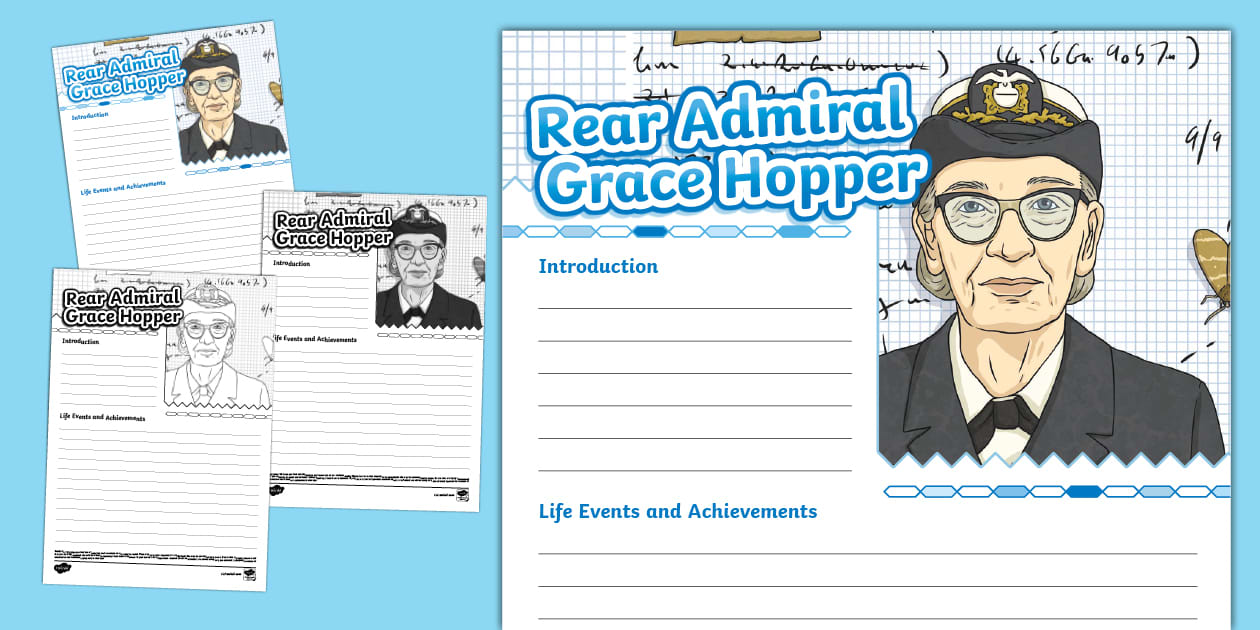 * NEW * Rear Admiral Grace Hopper Biography Template
