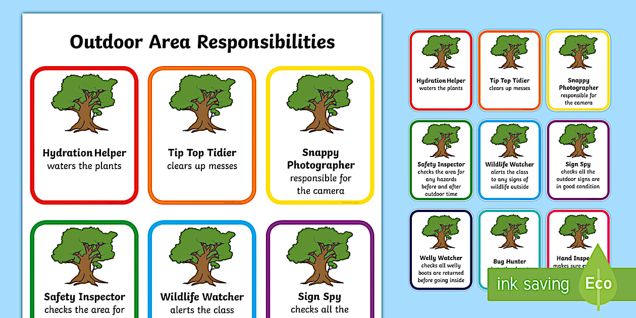 Outdoor Responsibilities Badges (Teacher-Made) - Twinkl