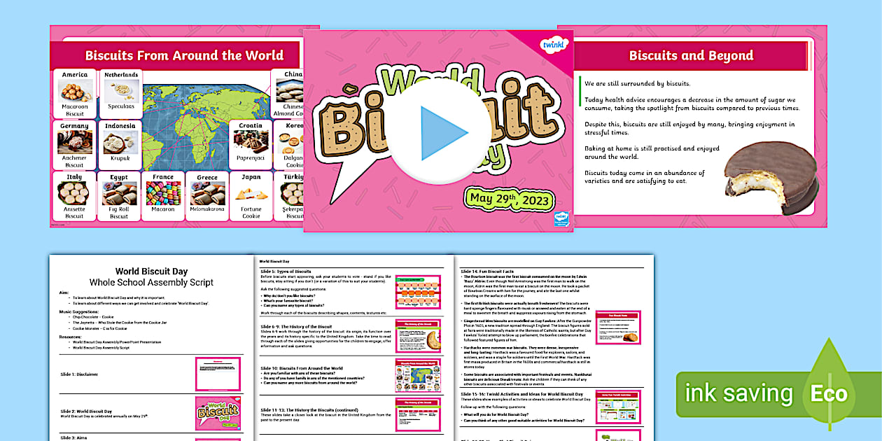 World Biscuit Day Whole School Assembly Pack (teacher made)